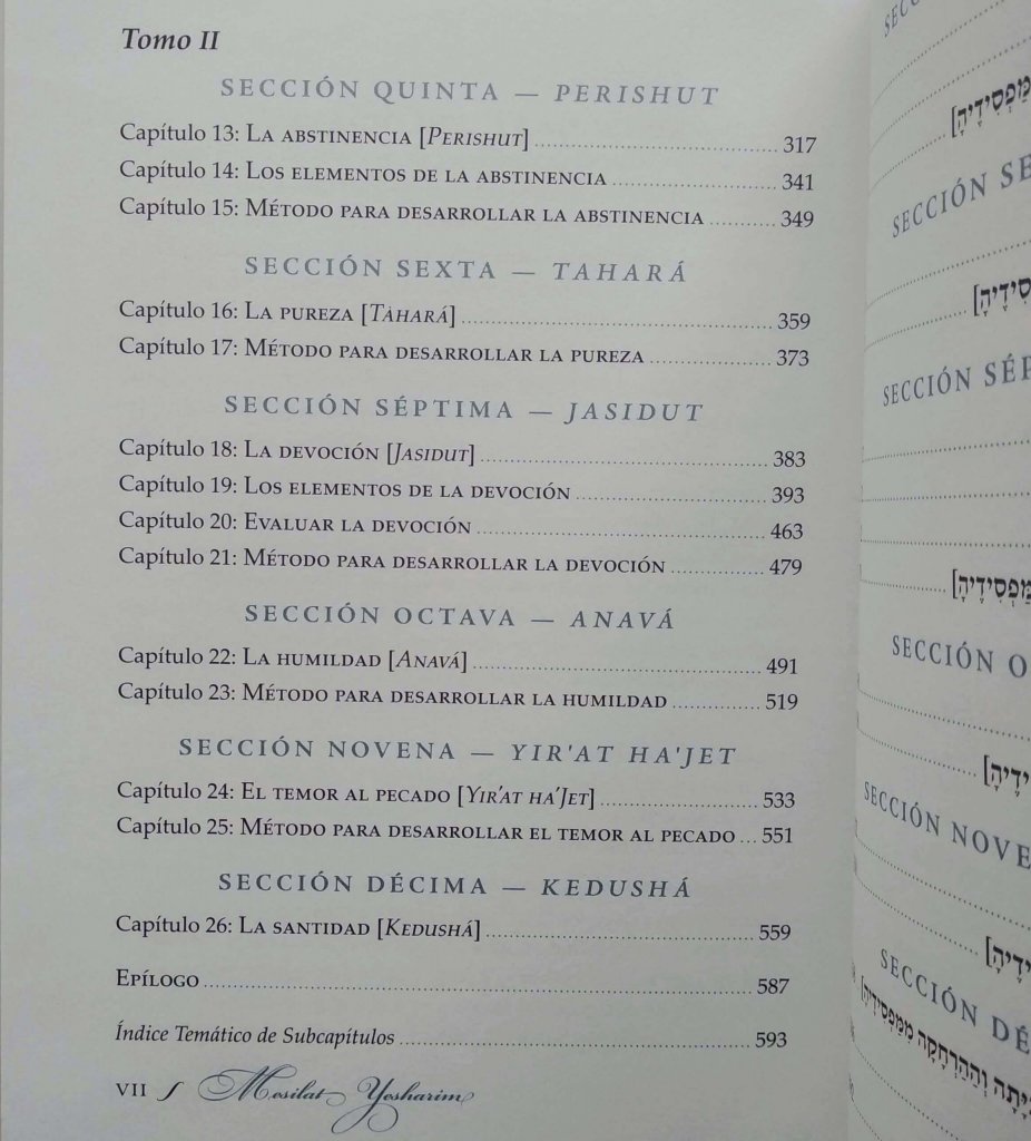 La Senda de los Rectos. Mesilat Yesharim. Tomo 1 y 2. – EtzSimja